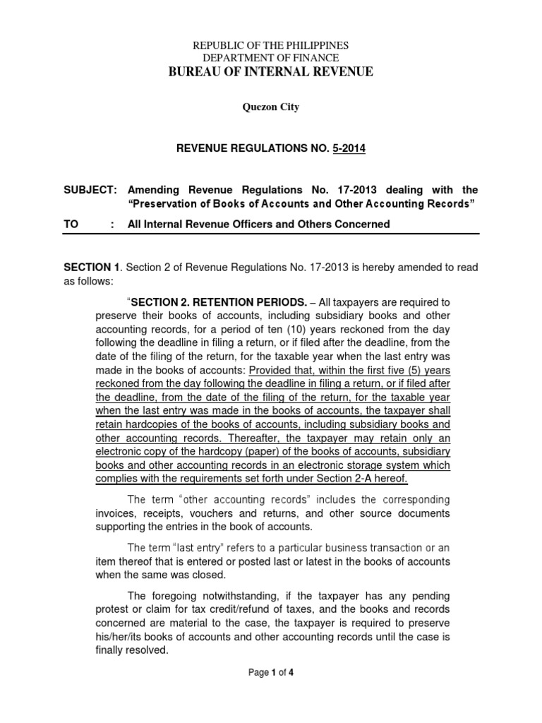 Revenue Regulation 5-2014 | PDF | Search Engine Indexing | Database Index