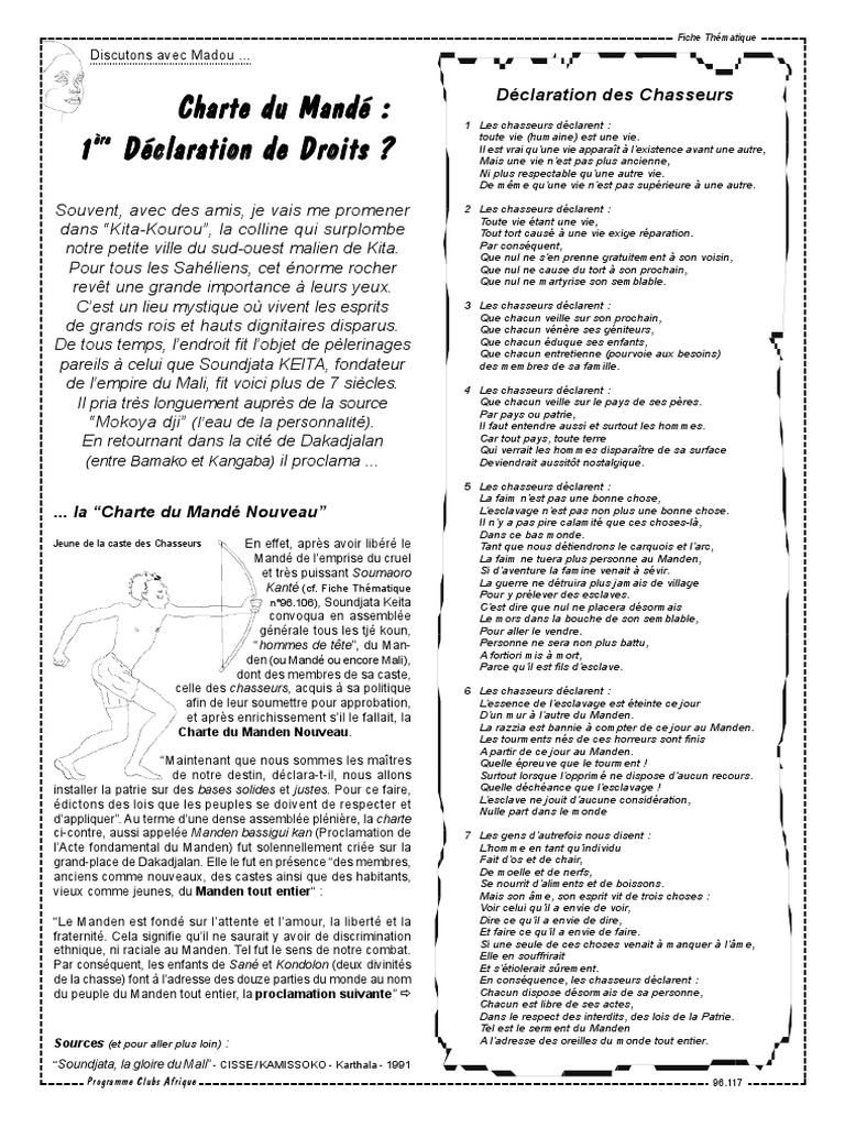 La Charte du Mandé : Fondements et Valeurs | PDF | Politiques (Général ...