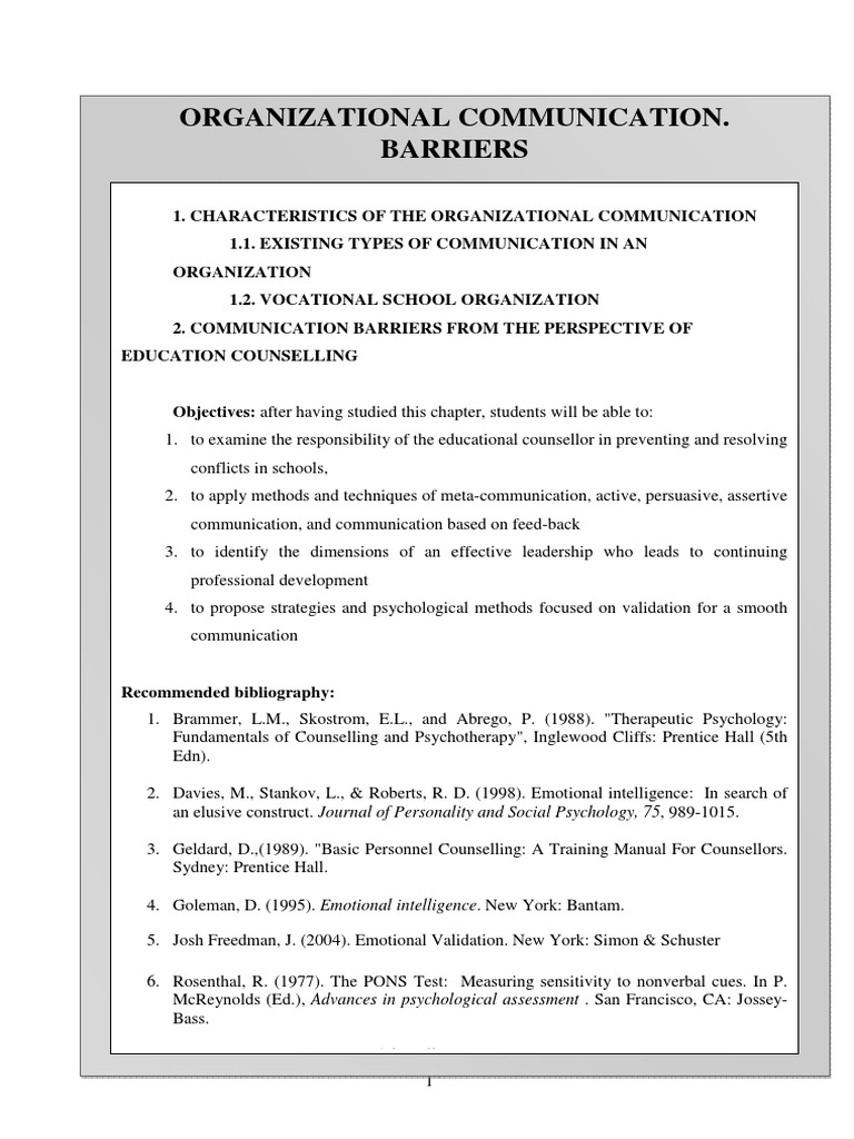 2d. Comunicare Organizationala LB Engleza PDF | PDF | Interpersonal ...