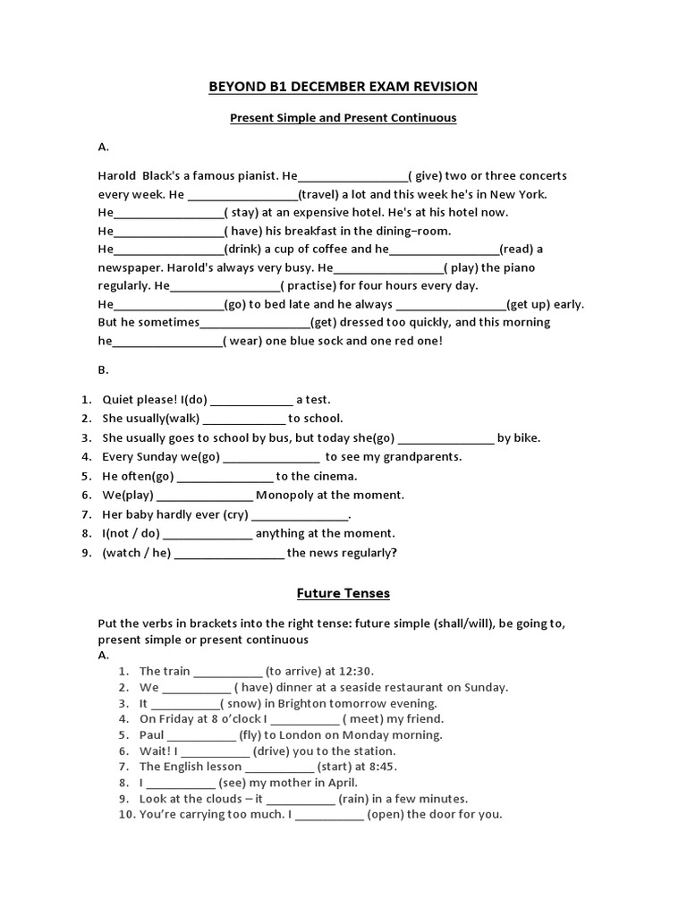 Beyond B1 Exam Revision Guide | PDF | Linguistics | Grammar