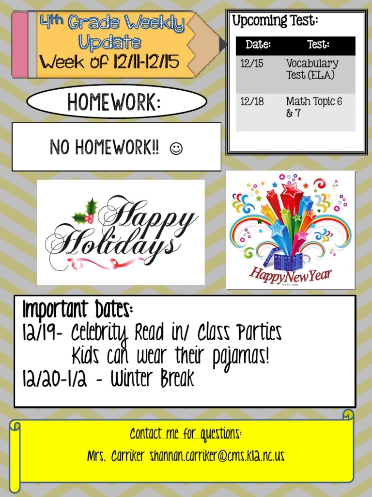 12-15 Weekly Update | PDF | Fraction (Mathematics) | Teaching Mathematics