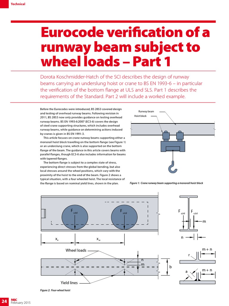 Eurocode Verification of A Runway Beam Subject To Wheel Loads - Part 1 ...