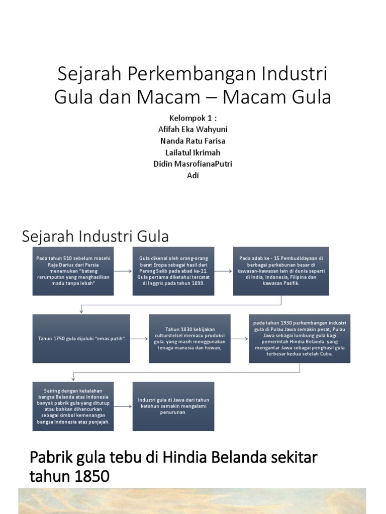Sejarah Perkembangan Industri Gula Dan Macam - Macam | PDF