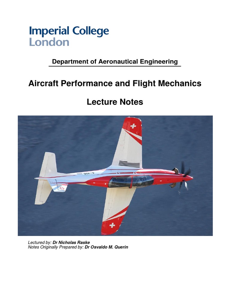 AircraftPerformance and FlightMechanics-LectureNotes | Flight Dynamics ...