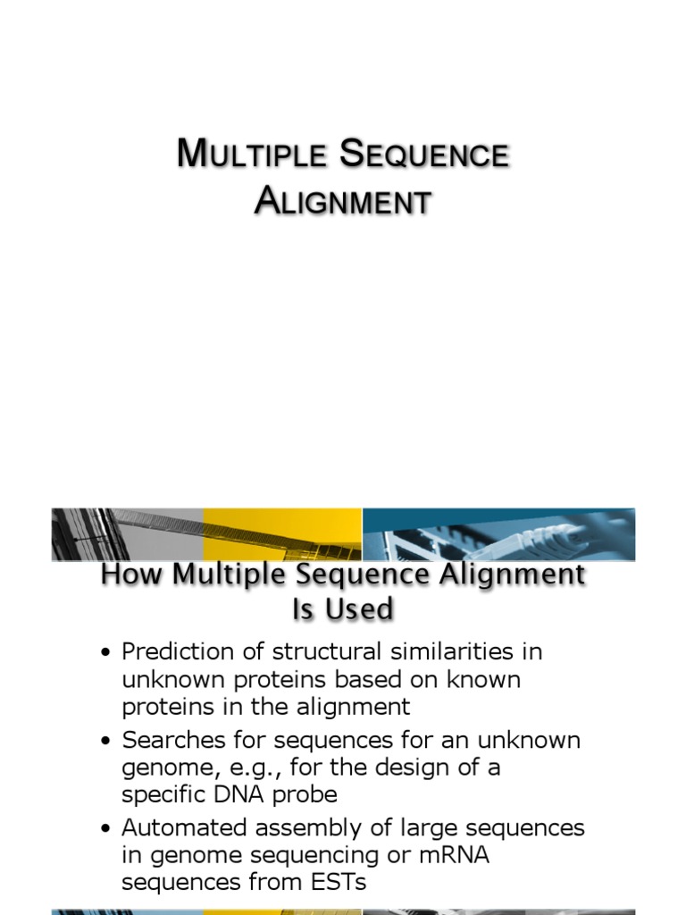 Multiple Sequence Alignment - Lecture 01 | PDF | Sequence Alignment ...