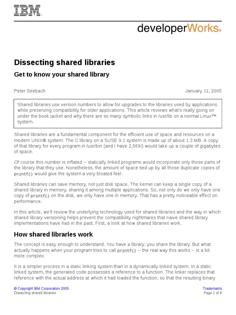 Get To Know Your Shared Library | PDF | Library (Computing) | Computer Libraries