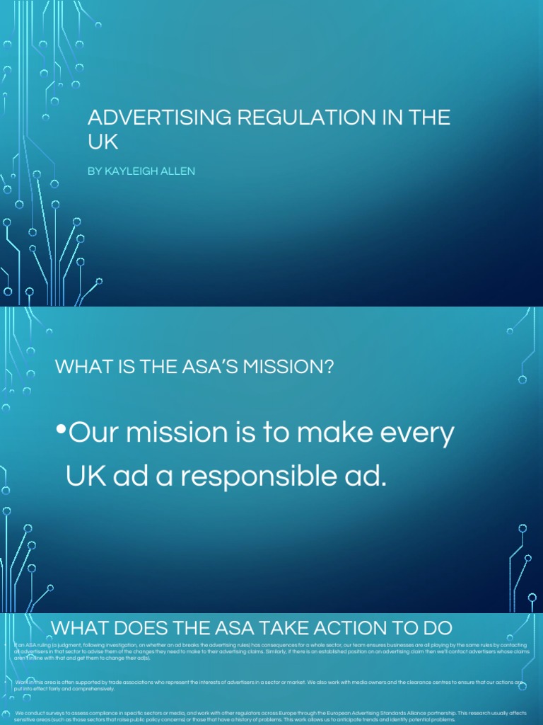 UK Advertising Regulation Overview | PDF | Supermarket | Advertising