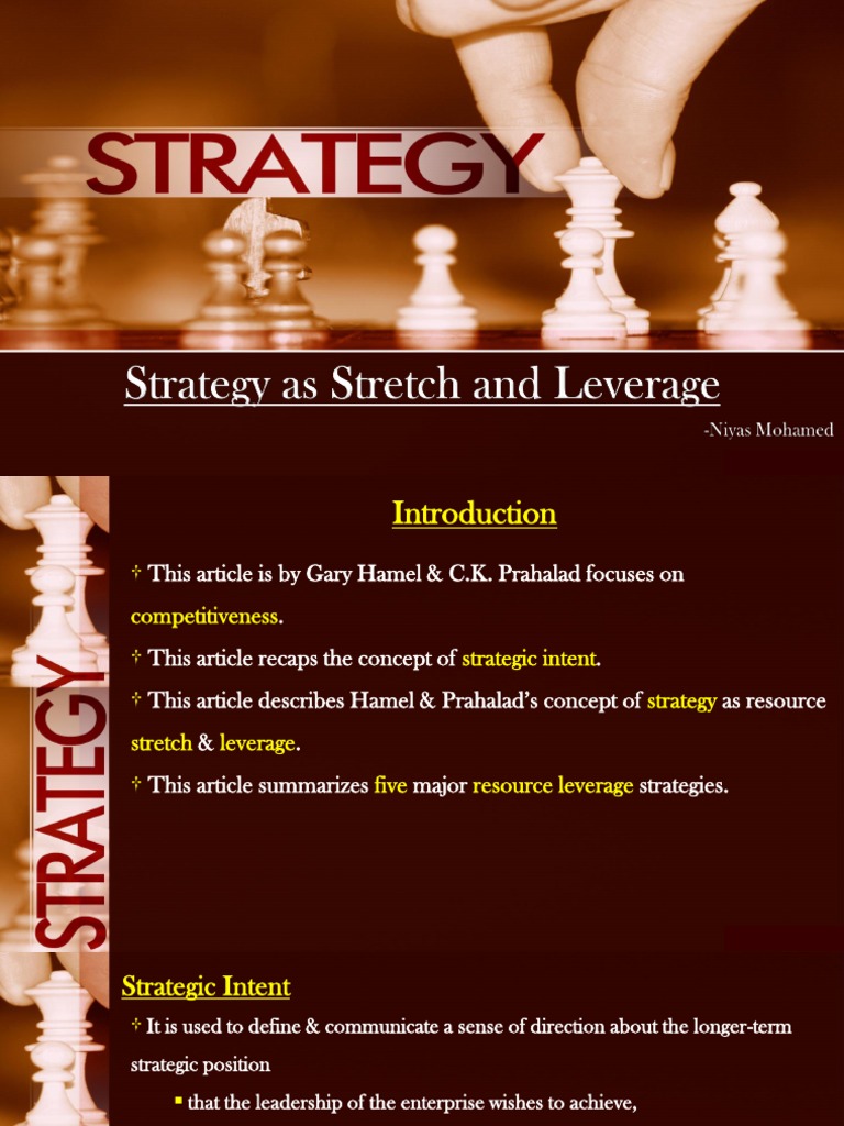 Strategic Stretch and Resource Leverage | PDF | Strategic Management ...