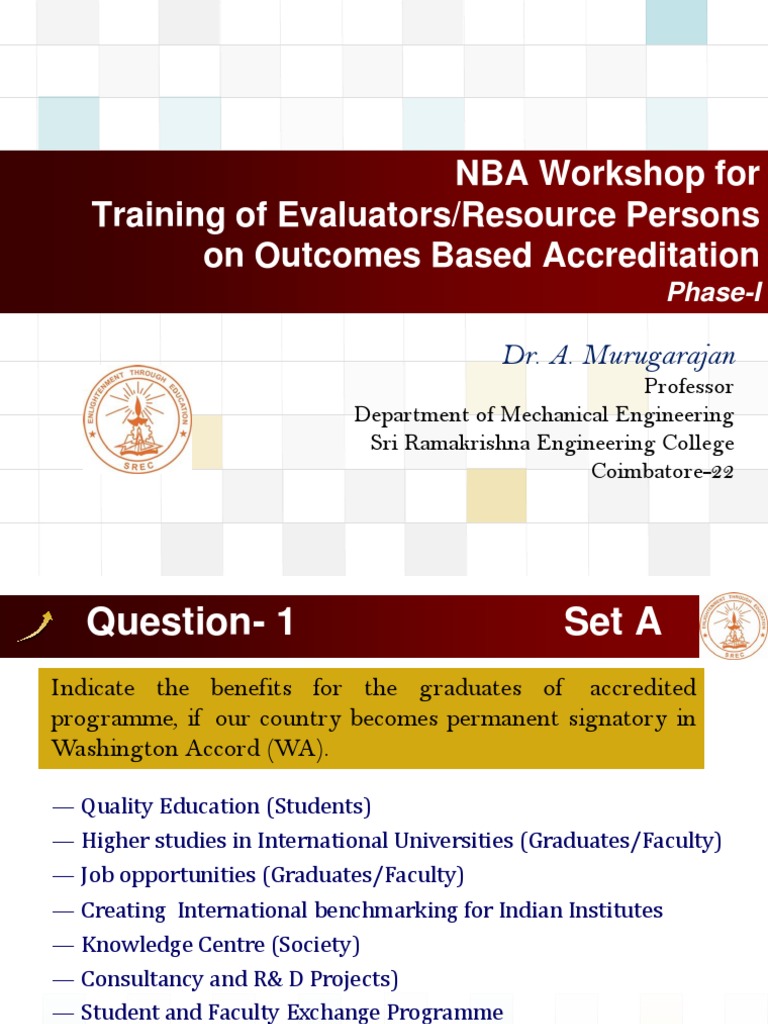 Preparing Evaluators for Outcomes-Based Accreditation: An Overview of ...