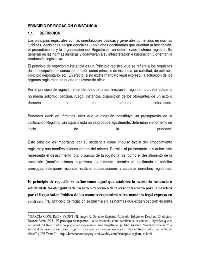 Principio de Rogación o Instancia - Definicion - Parte Lily | PDF | Ley ...