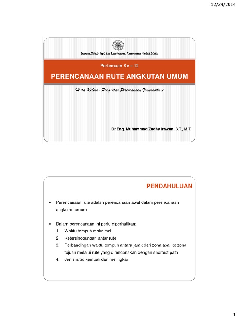 13 Perencanaan Rute | PDF