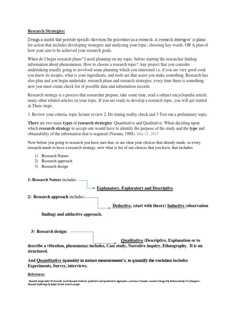 Research Strategy | PDF | Quantitative Research | Research Design