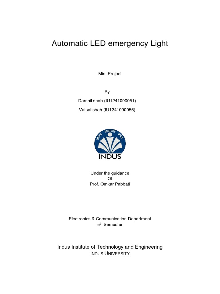 Automatic Led Emergency Light | PDF | Capacitor | Direct Current