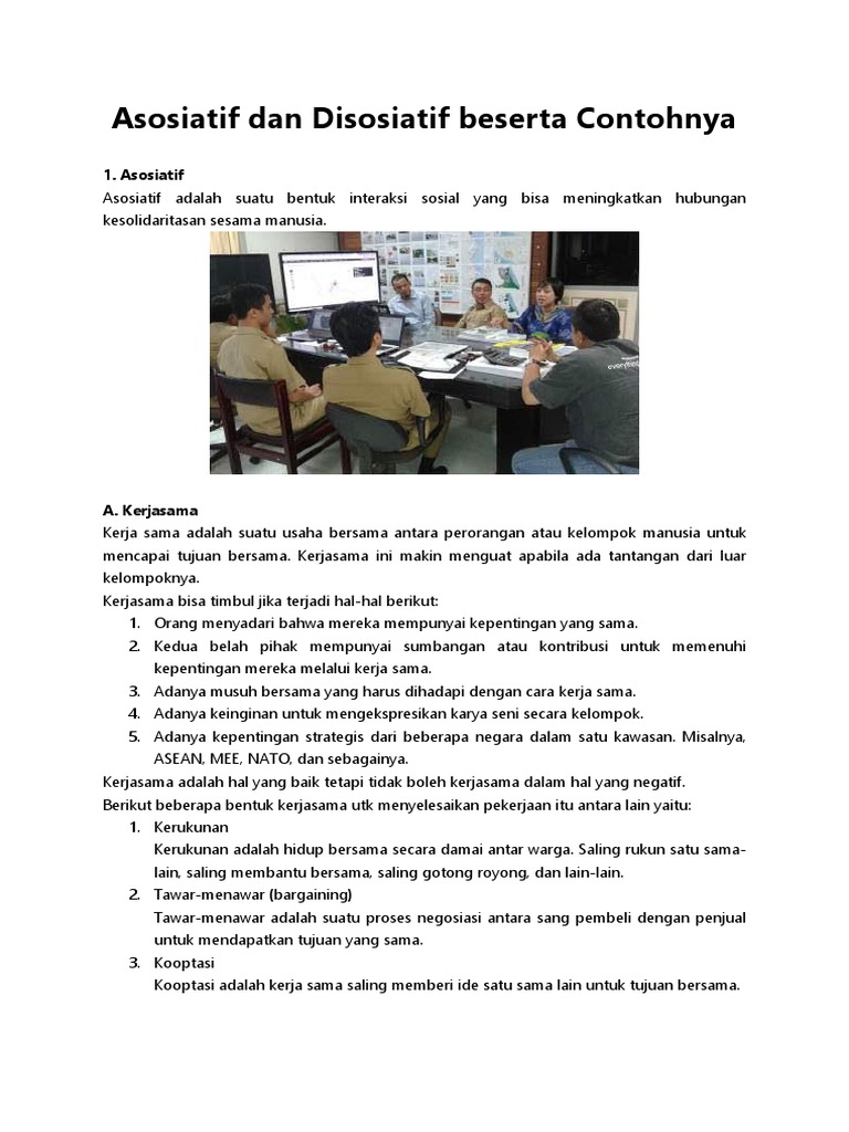 Asosiatif Dan Disosiatif Beserta Contohnya | PDF