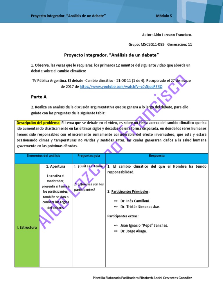 Proyecto Integrador Módulo 5 - Prepa en Línea - S.E.P. - G11. | PDF ...