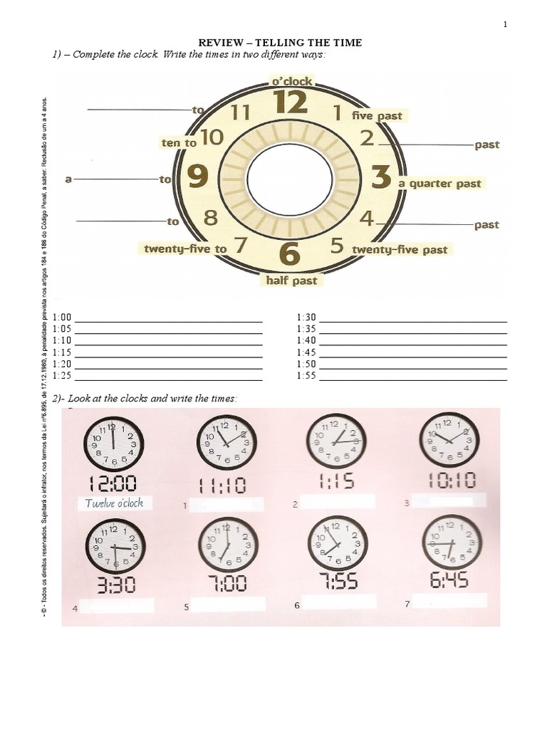 303 Telling The Time | PDF