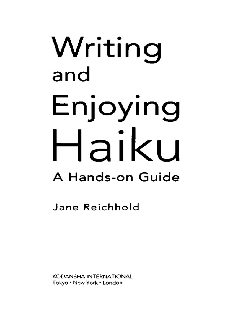 Writing and Enjoying Haiku: A Hands-On Guide | PDF | Japanese Language ...