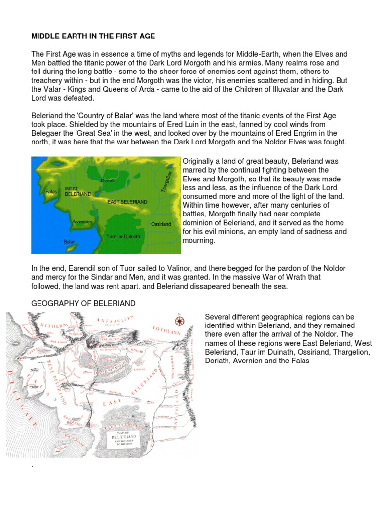MERP Beleriand and The First Age Rules | PDF | Dwarf (Middle Earth ...