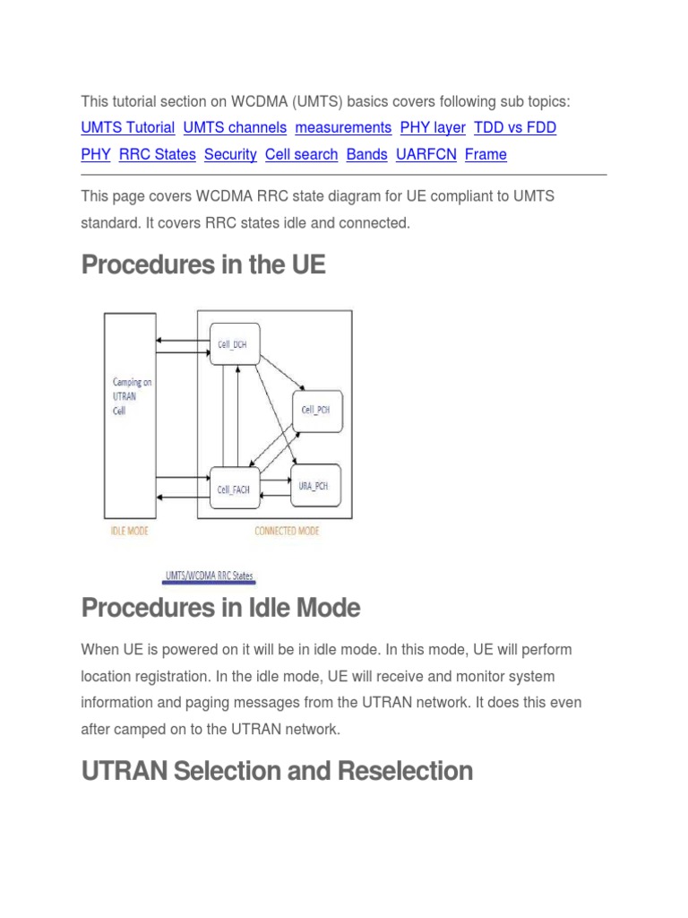 3g RRC State | PDF | Software Defined Radio | Digital Technology