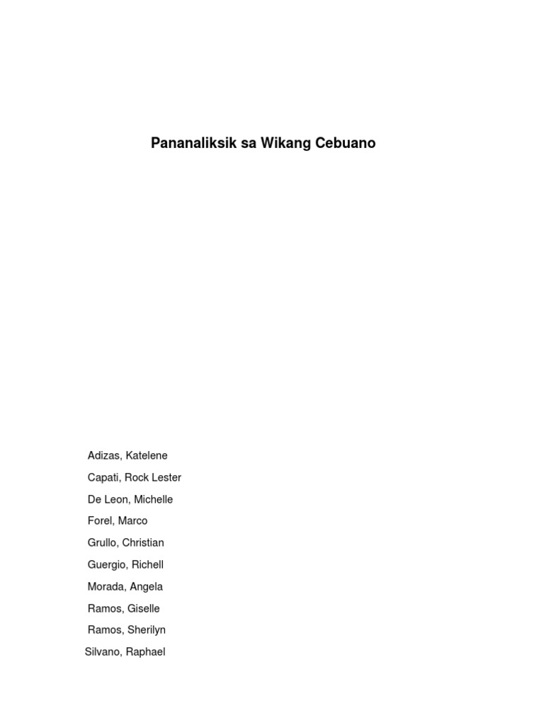 Wikang Cebuano | PDF