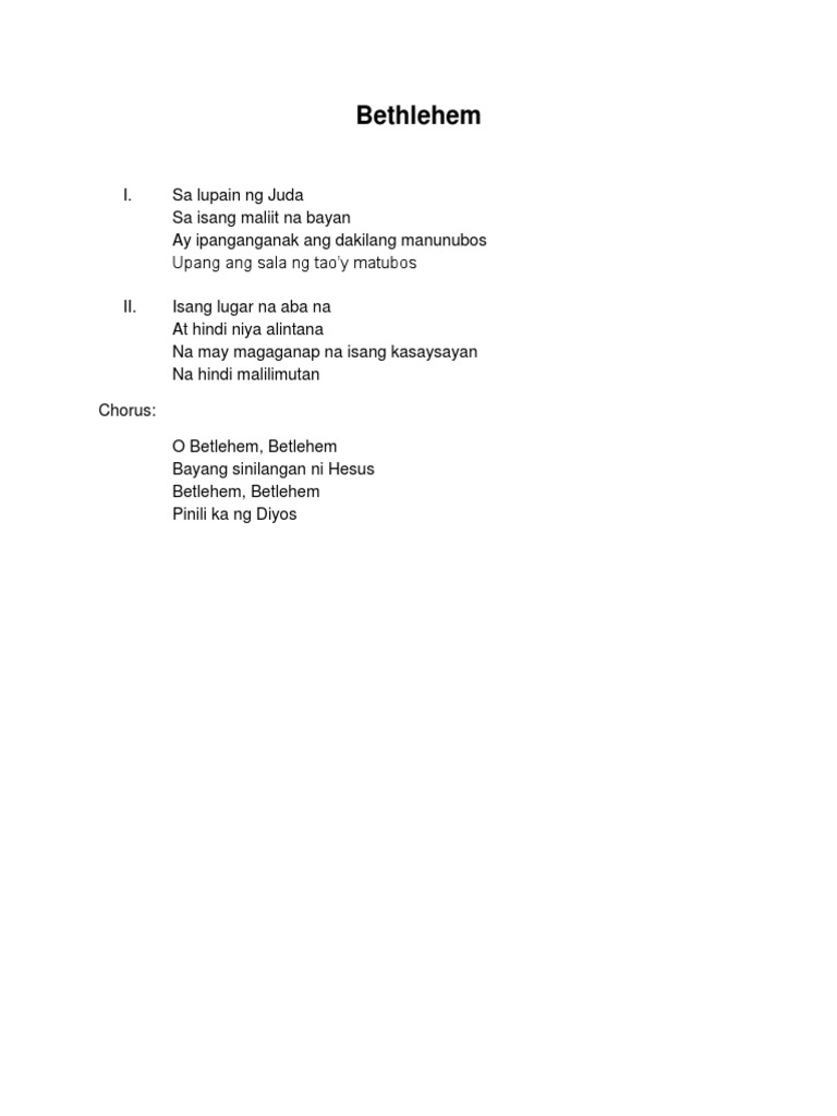 Bethlehem | PDF