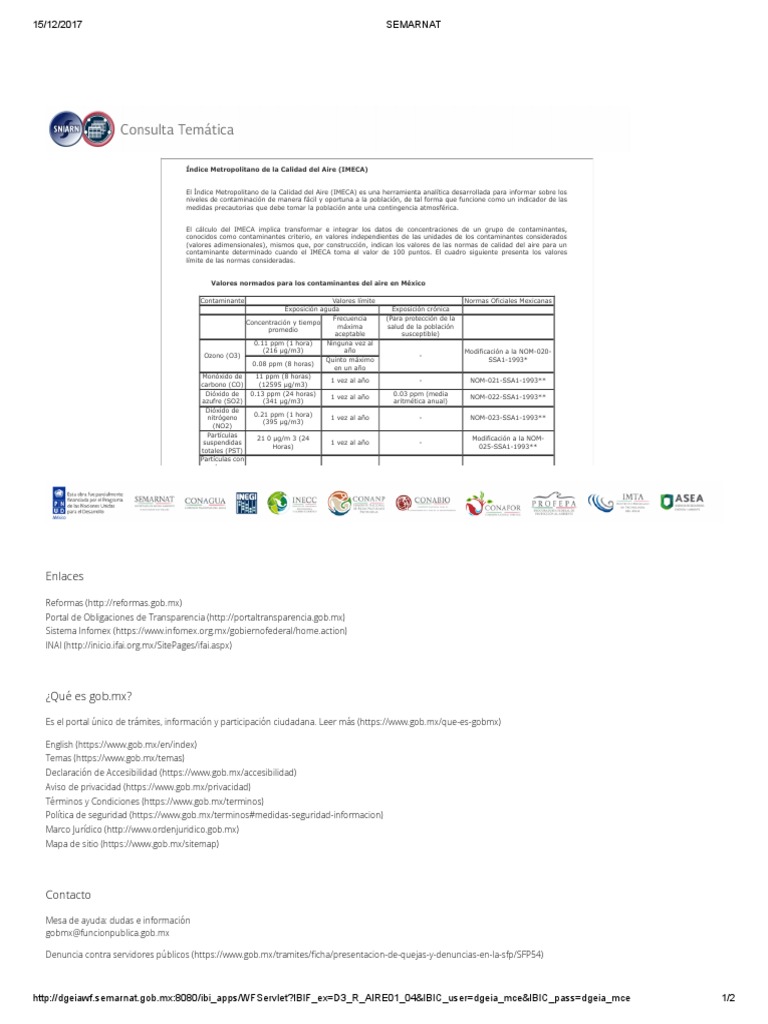 IMECA | PDF | La contaminación del aire | Contaminación ambiental