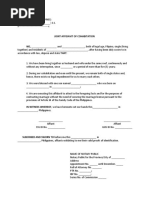 Joint Affidavit of Two Disinterested Parties | PDF | Kinship And ...