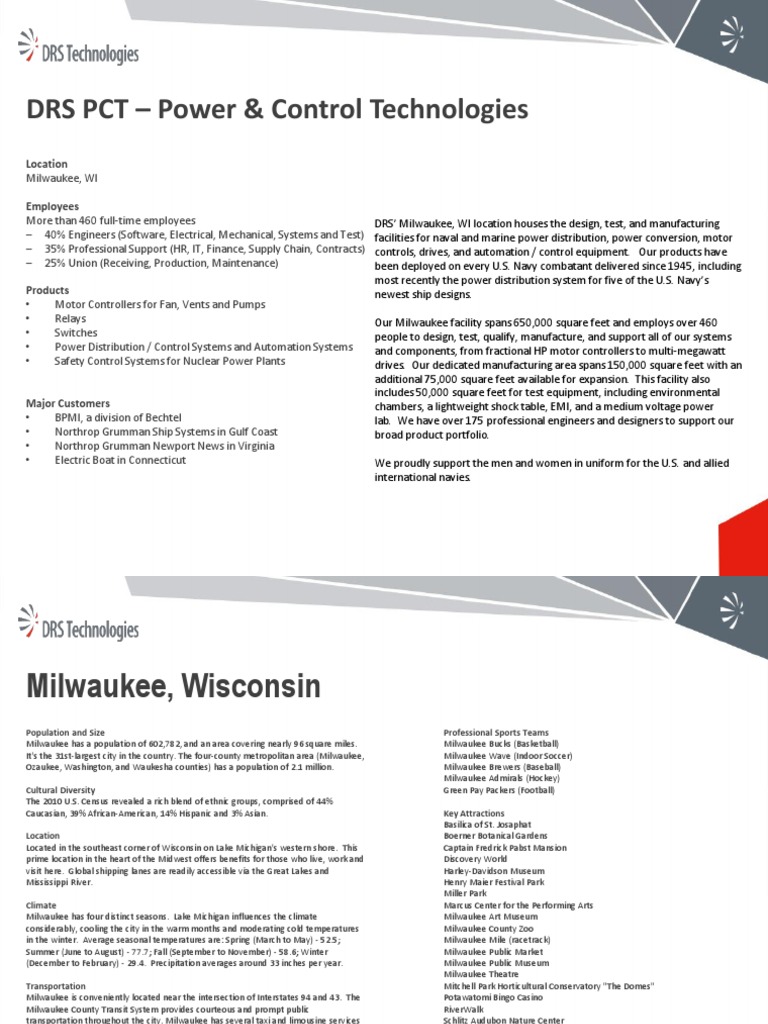 PCT Info Slides | PDF | Milwaukee | Transport