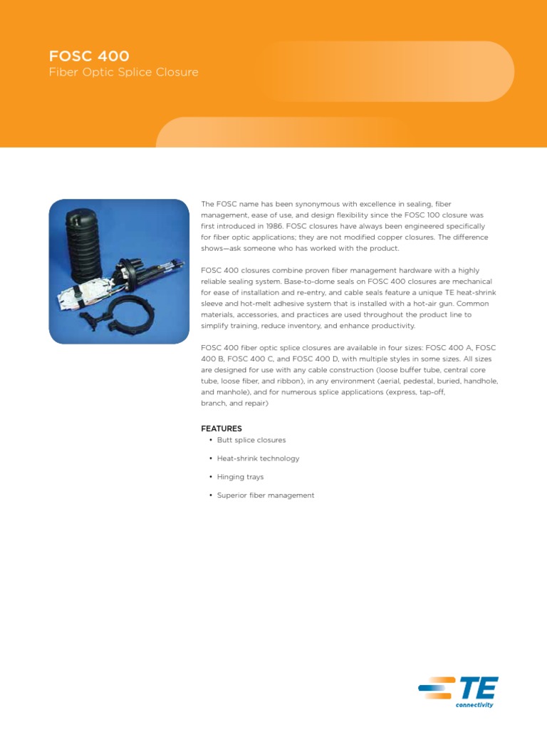 Fosc 400 | PDF | Optical Fiber | Equipment