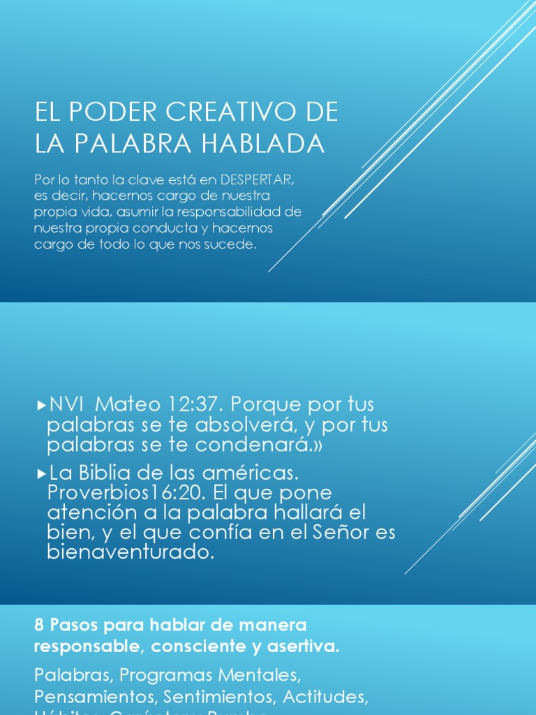 El Poder Creativo de La Palabra Hablada | PDF | Mente | Cerebro