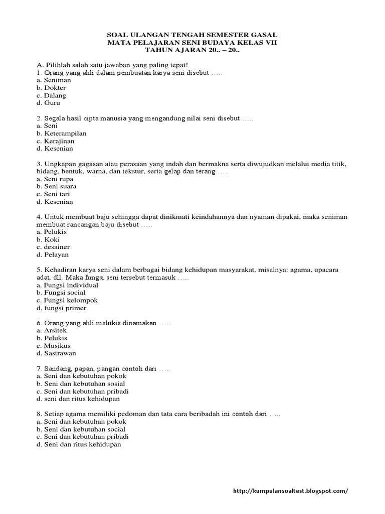 Uts 1 SBK 7 PDF | PDF