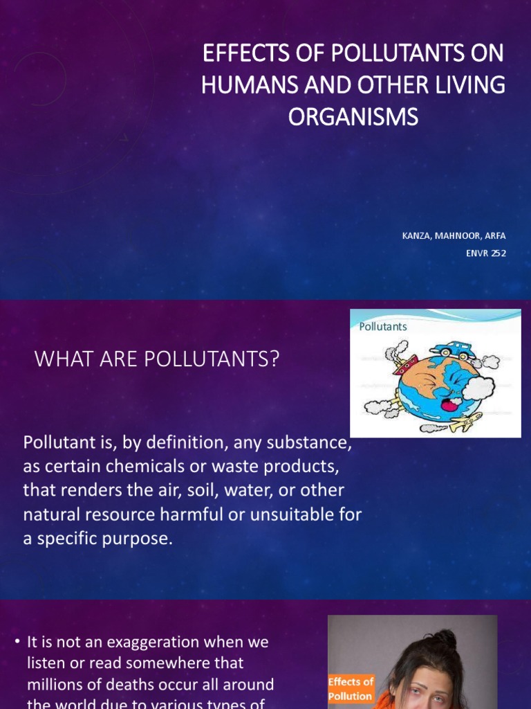 Effects of Pollutants On Humans and Other Living | PDF | Air Pollution ...
