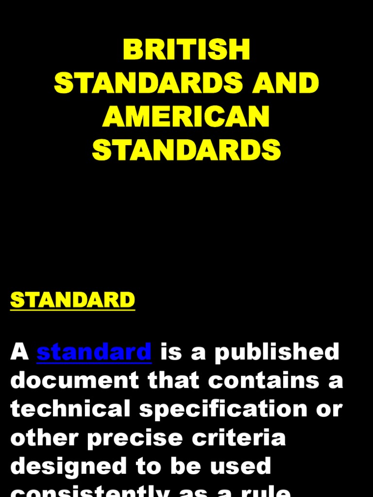 Overview of British and American Standards | PDF | Pipe (Fluid ...