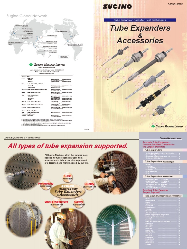 Tube Expanders Catalog | PDF | Bearing (Mechanical) | Strength Of Materials