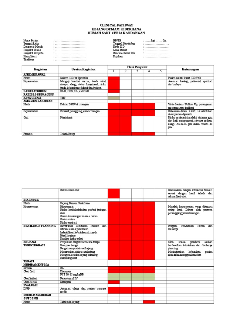 Clinical Pathway Kejang Demam | PDF