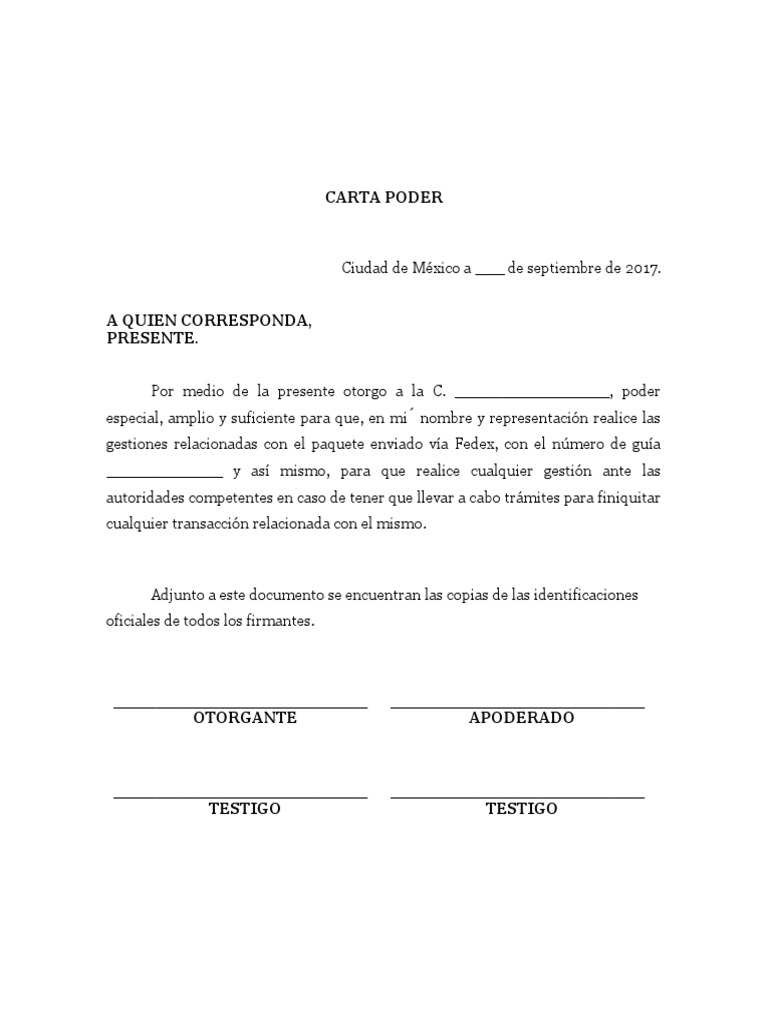 Carta Poder | PDF