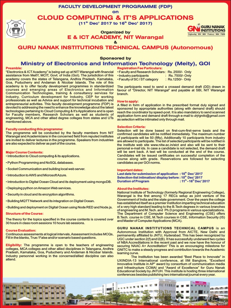 Brochure FDP CSE | PDF | Computing | Further Education