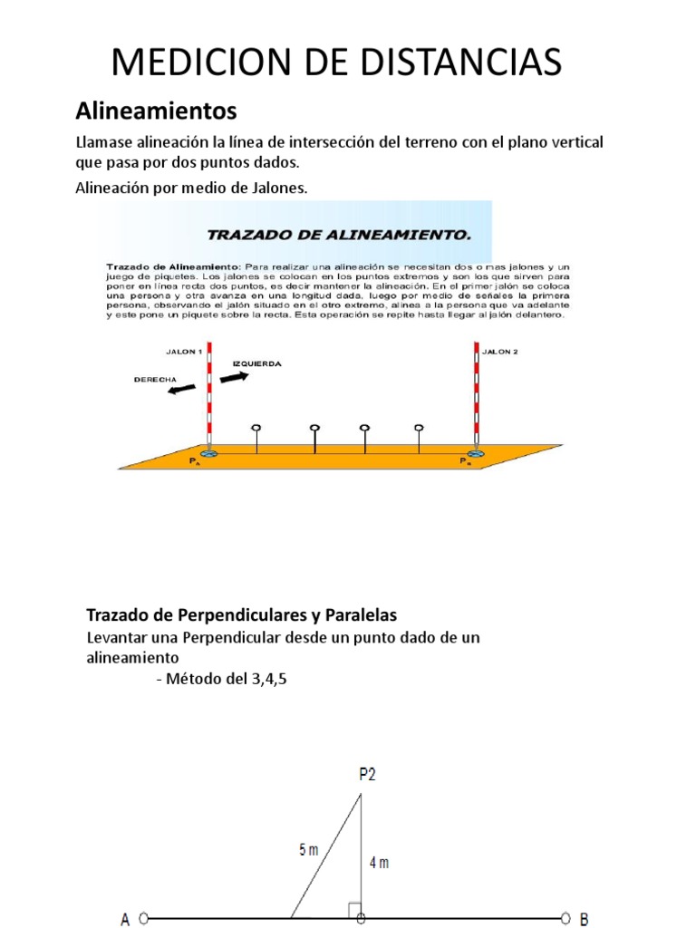 Medicion de Distancias Topo I | PDF | Perpendicular | Triángulo