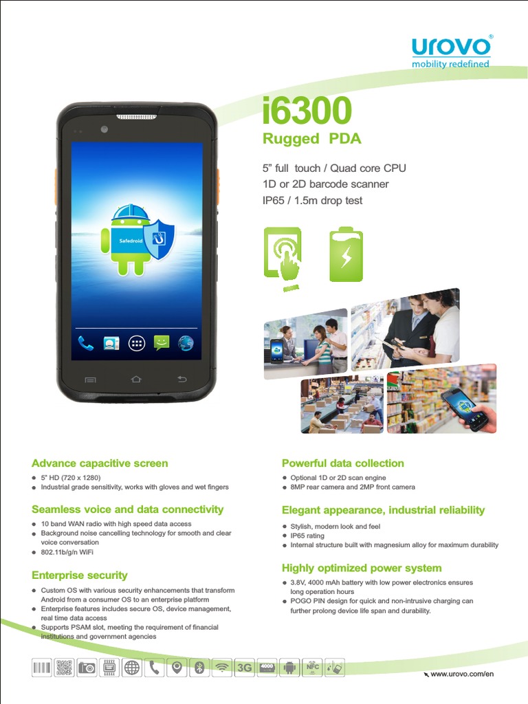 Urovo I6300 PDA | PDF | Universal Product Code | Barcode