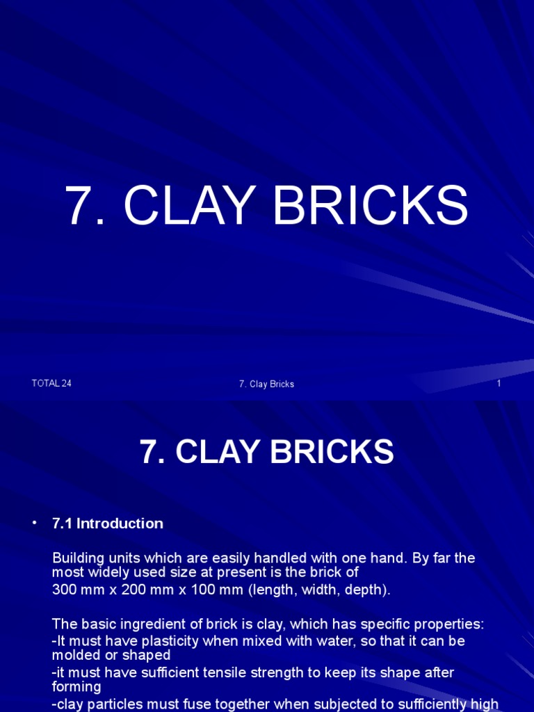 7 Clay Bricks | PDF | Brick | Mortar (Masonry)