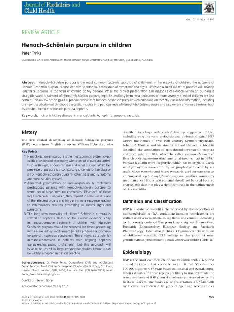 hsp in children.pdf | Immunology | Health Sciences