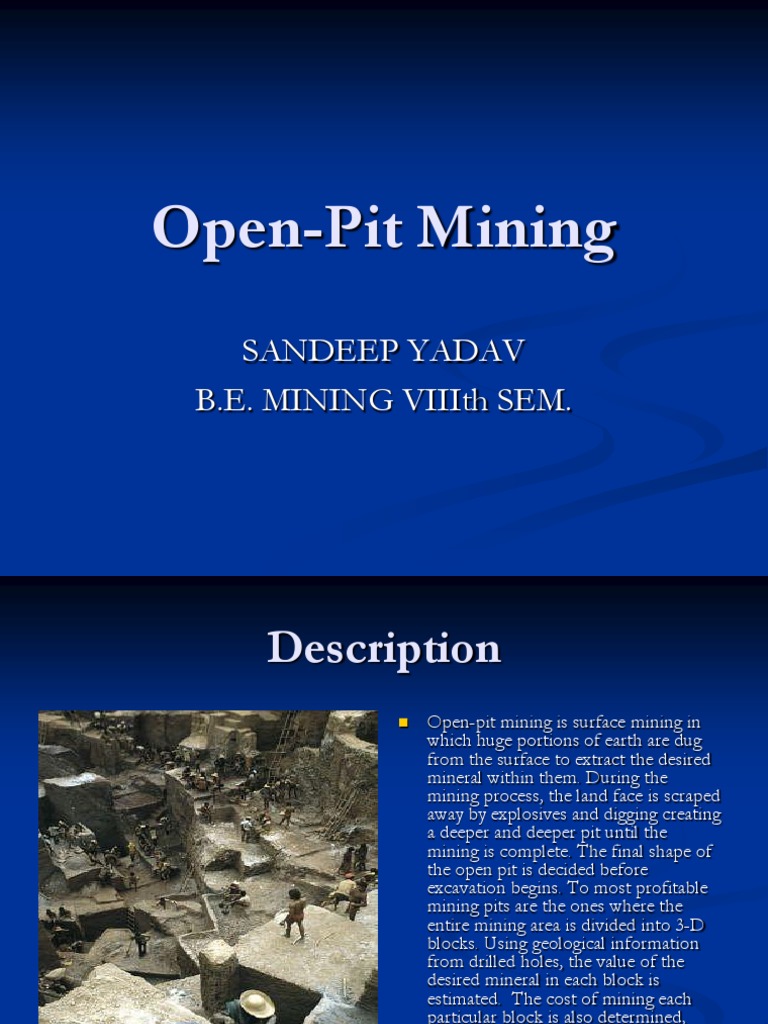 Open Pit Mining PDF | Dust | Mining