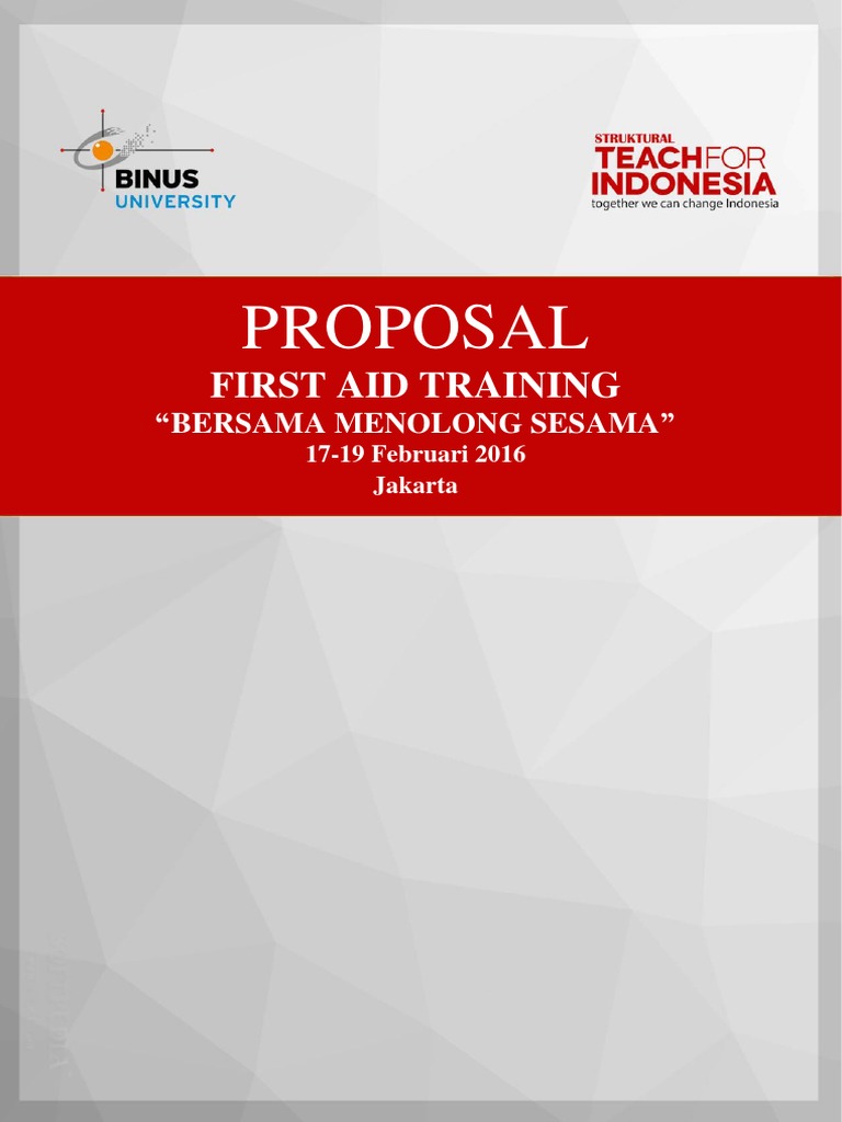 First Aid Training Proposal | PDF
