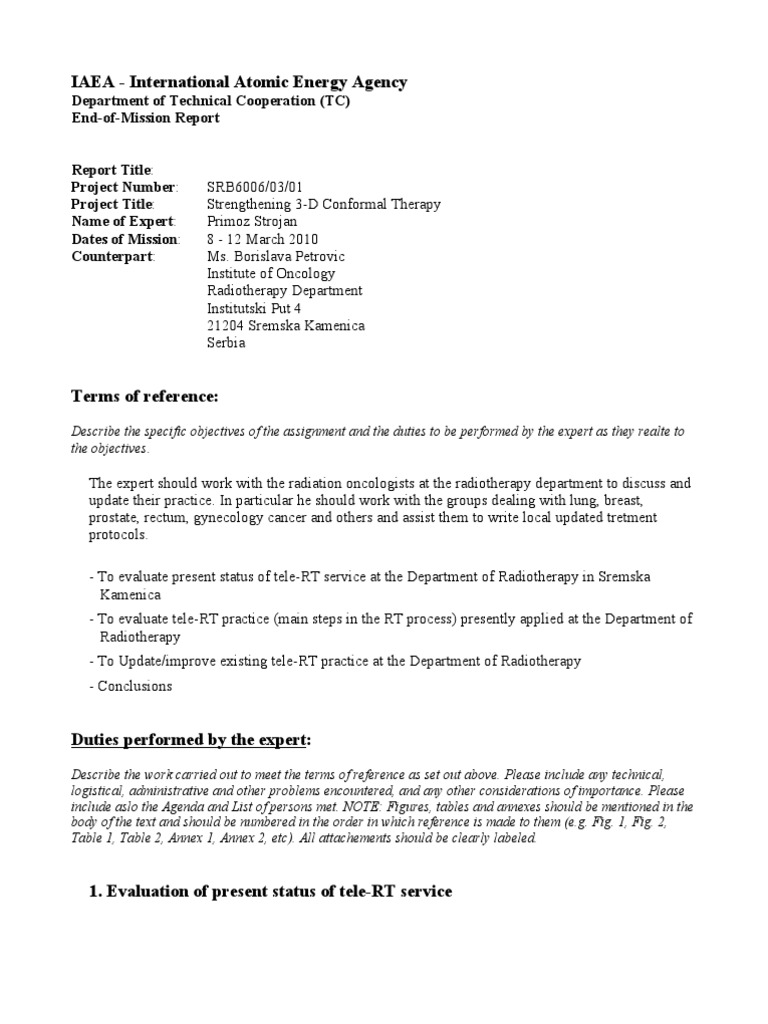 IAEA - International Atomic Energy Agency: Department of Technical ...