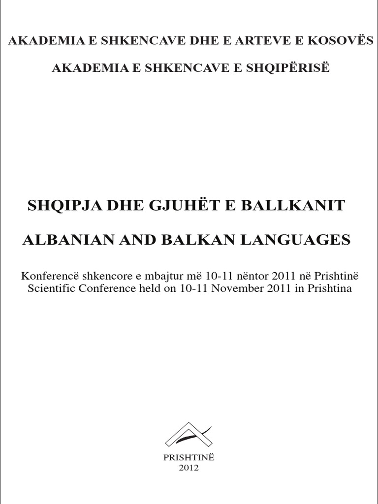 SHQIPJA DHE GJUHET E BALLKANIT - Konferenca Shkencore 659049 PDF | PDF