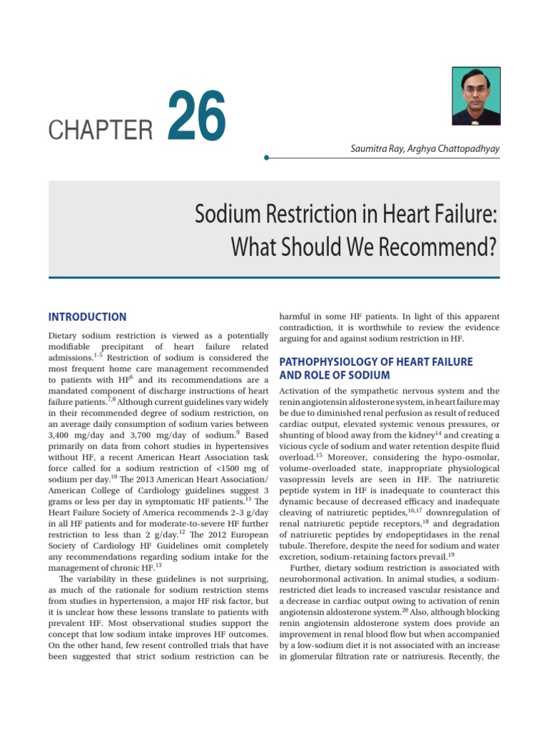 Sodium Restriction in Heart Failure: What Should We Recommend? | PDF ...