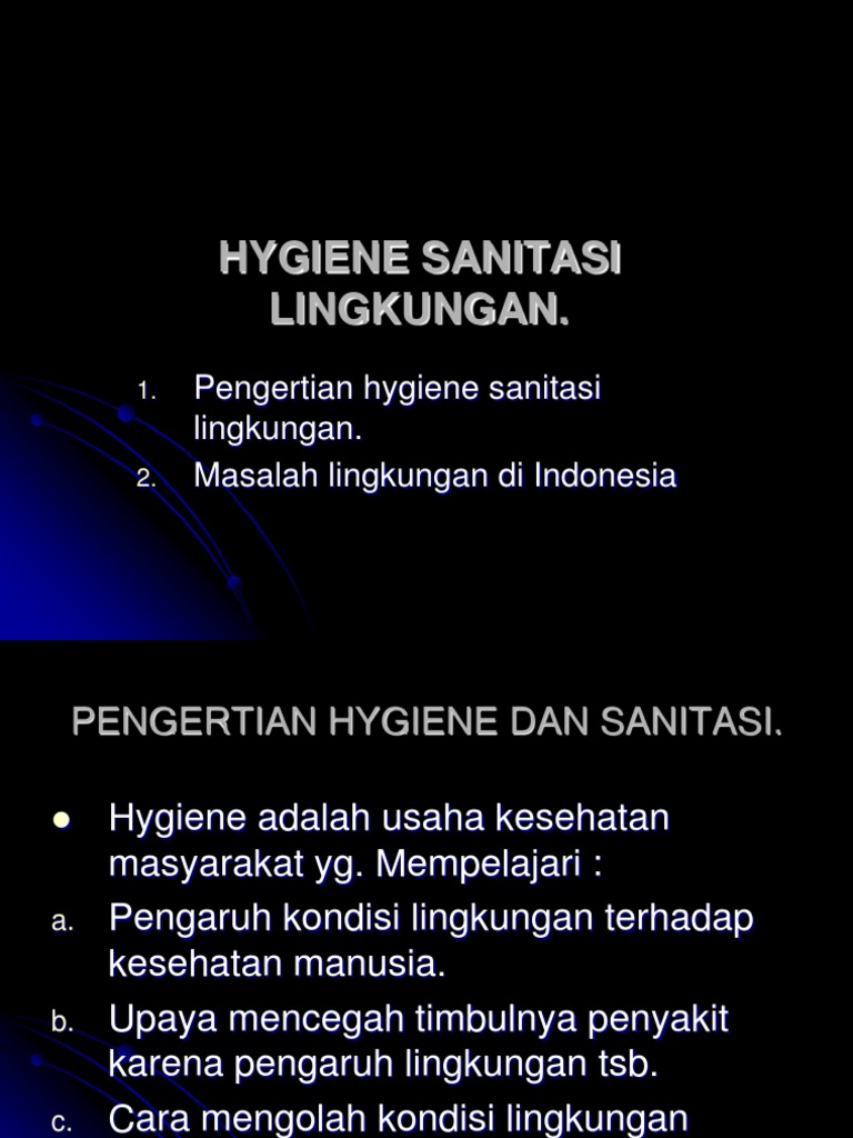 Hygiene dan Sanitasi Lingkungan di Indonesia | PDF | Griya & Taman ...