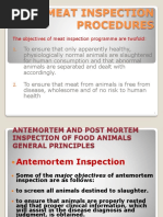 Chapter 1 Meat Inspection Procedures | PDF | Animal Slaughter | Meat