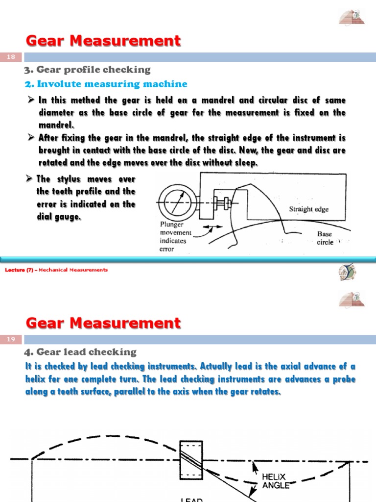 7 Gear Measurement P2 | PDF | Gear | Machines
