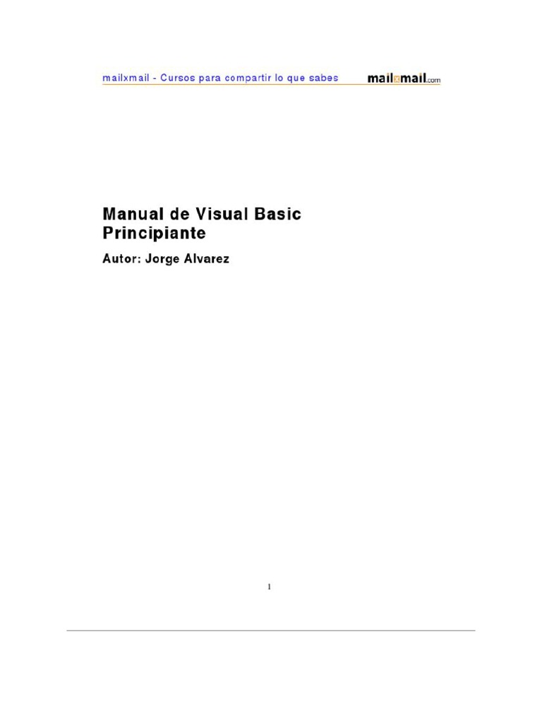 Manual Visual Basic para Principiante Con Ejercicios | PDF | Básico | Point and Click